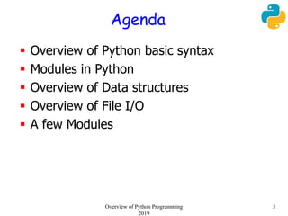 Overview of python 2019 | PDF