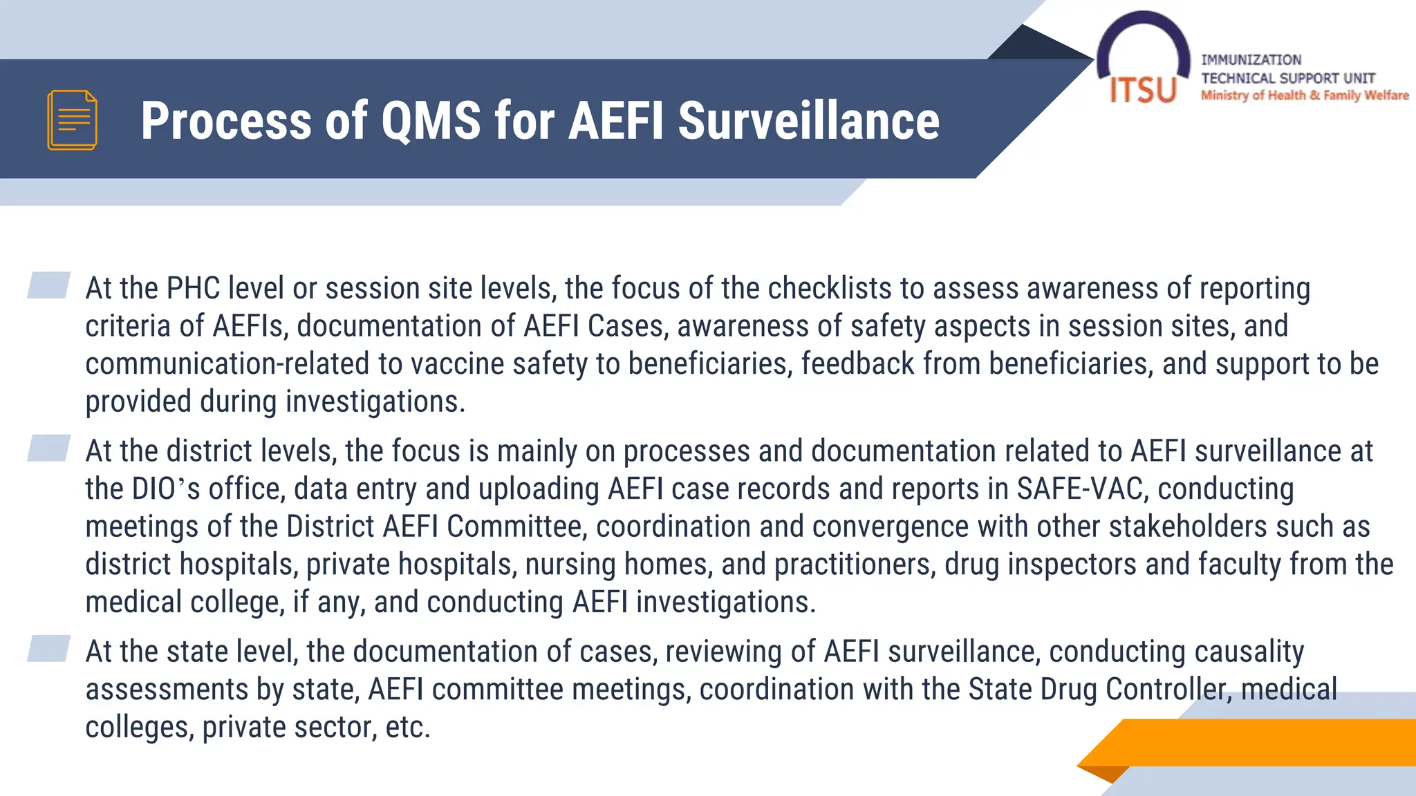 Overview of Quality Management System for AEFI Surveillance training ...