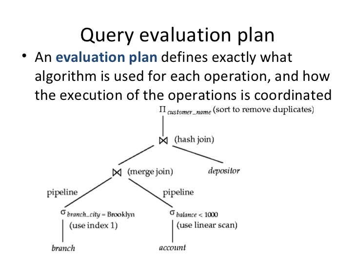 Overview of query evaluation Overview of query evaluation