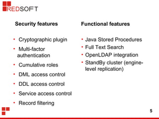 Overview of RedDatabase 2.5 | ODP