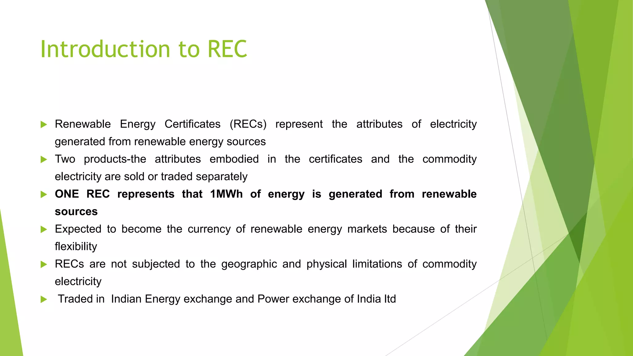 Overview of REC Mechanism in India | PPTX