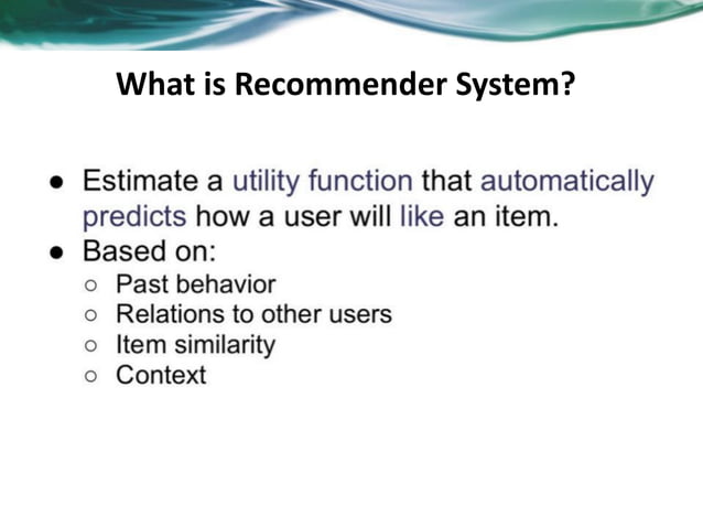 Overview Of Recommender System Pdf Computer Software And Applications Computing