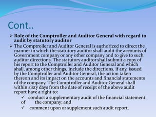 Overview of regulations on audit and accounts 2020 | PPTX
