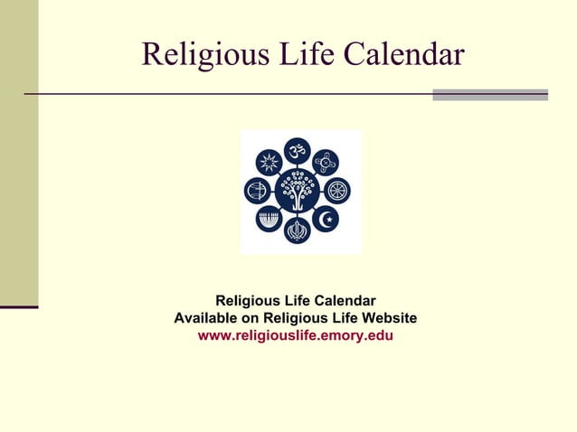 Overview of Religious Life at Emory | PPT