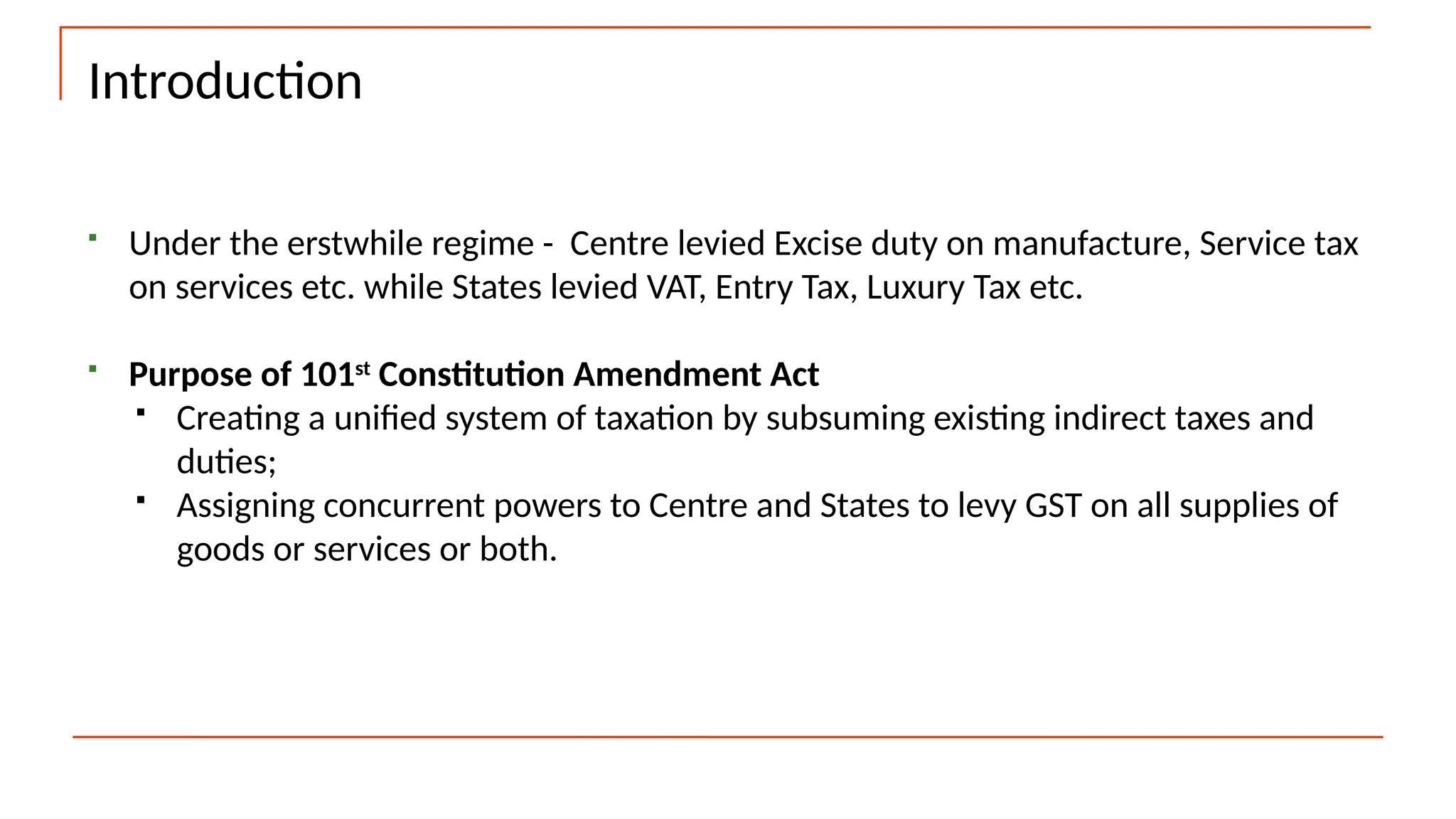 Overview of revenue system Goods and Services Tax | PPTX