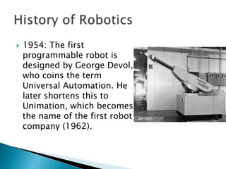Overview of Robotics | PPTX