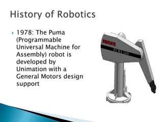Overview of Robotics | PPTX