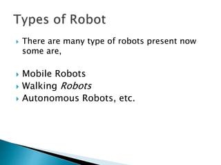 Overview of Robotics | PPTX