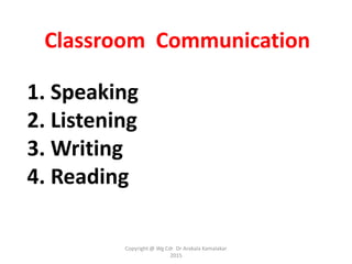 Overview of Role of Communication in Effective Teaching | PDF