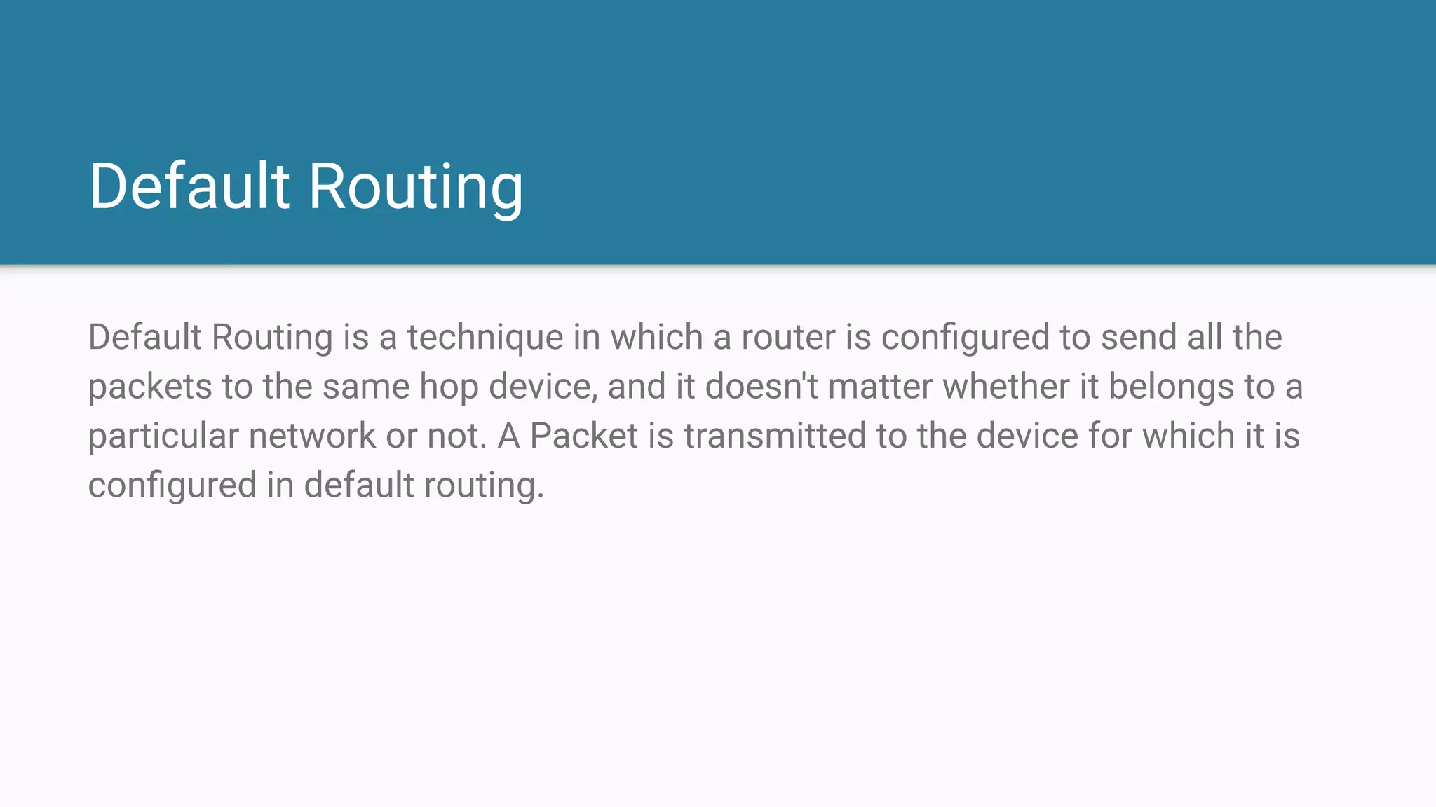 Overview of Routing Techniques | PDF