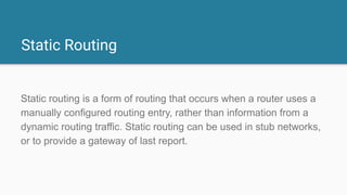 Overview of Routing Techniques | PDF