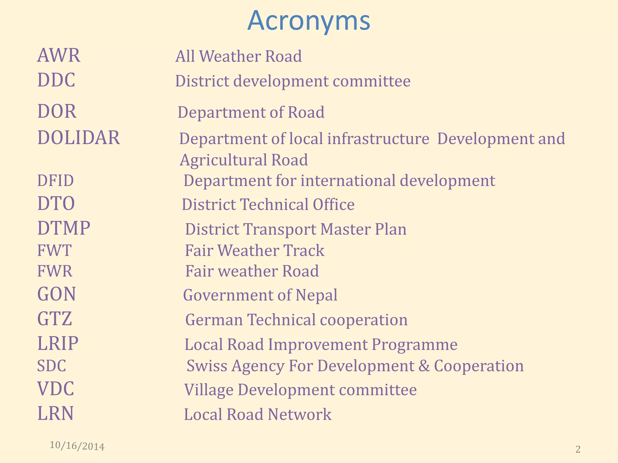 Overview of rural road development in nepal.Msc Class presentation at ...