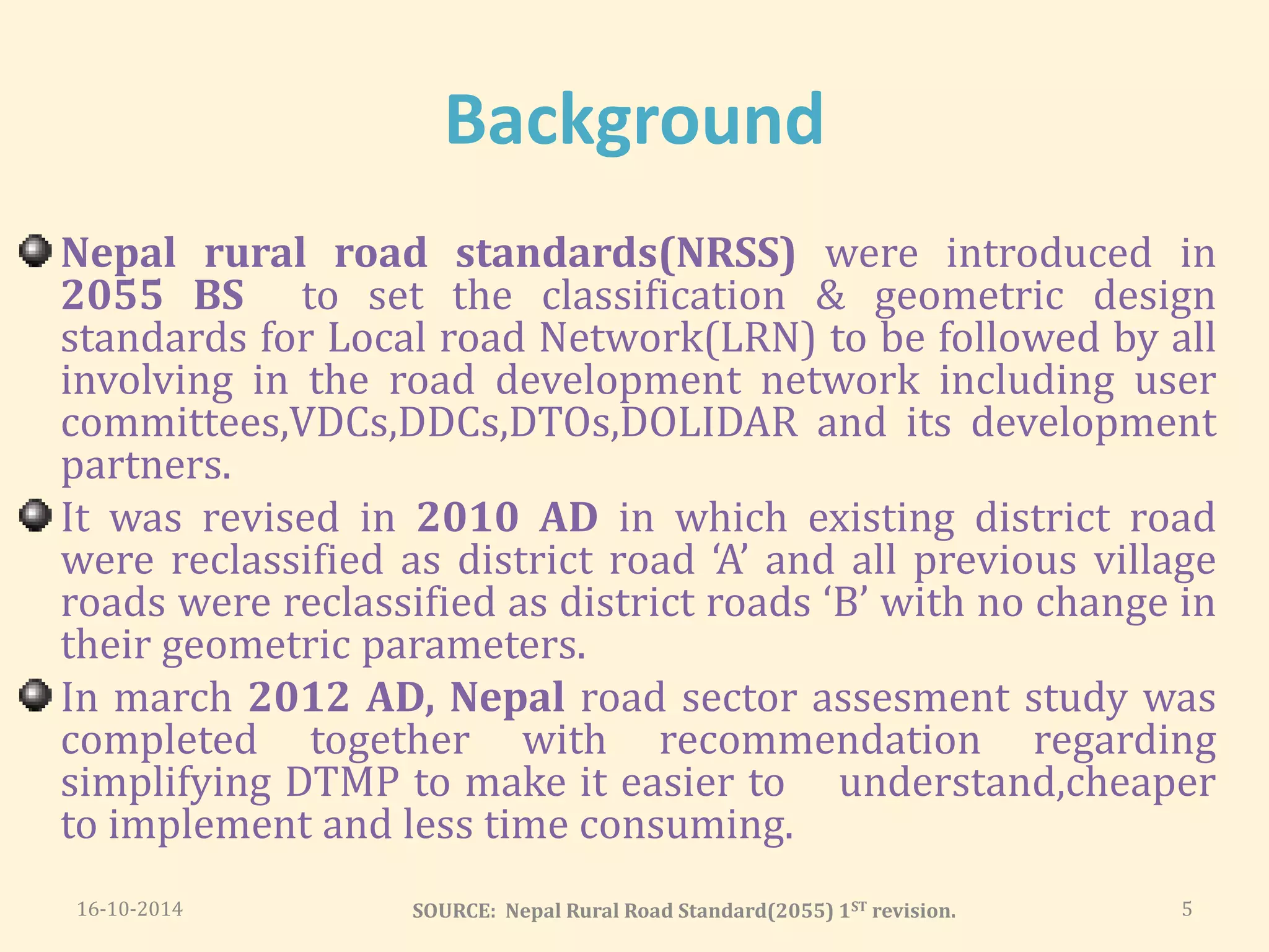 Overview of rural road development in nepal.Msc Class presentation at ...