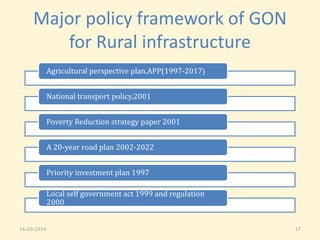 Overview of rural road development in nepal.Msc Class presentation at ...