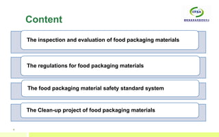 Overview of Safety Evaluation & Standards for Food Packaging Materials ...