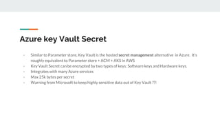 Overview of secret management solutions and architecture | PDF