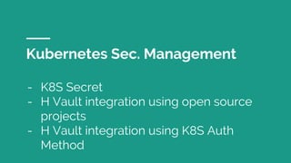 Overview of secret management solutions and architecture | PPT | Free ...