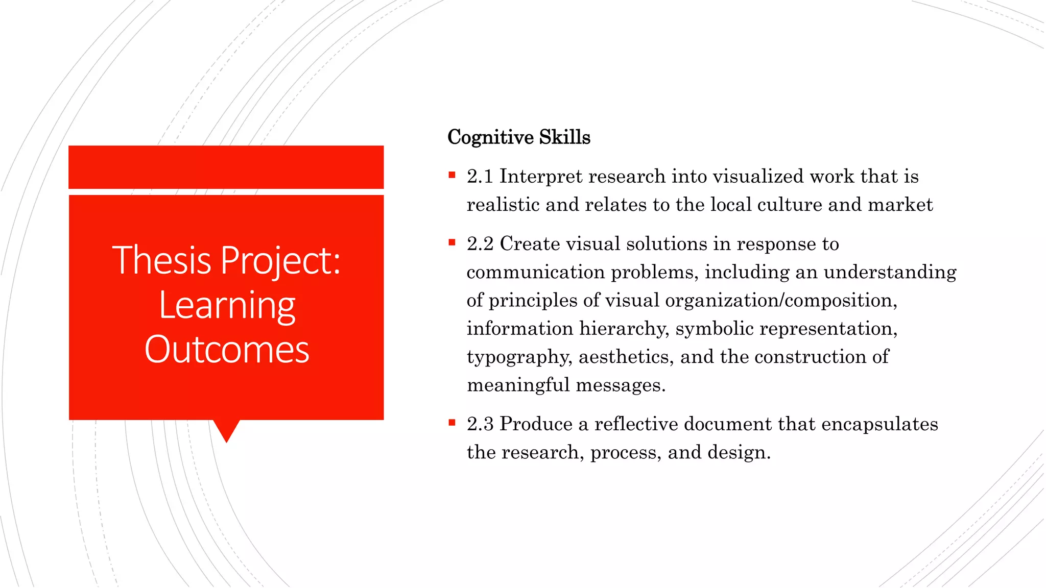 Overview of Senior Thesis Project | PPT