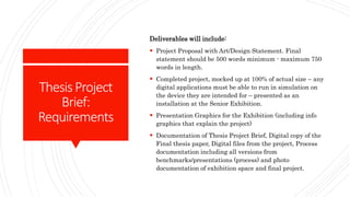 Overview of Senior Thesis Project | PPTX
