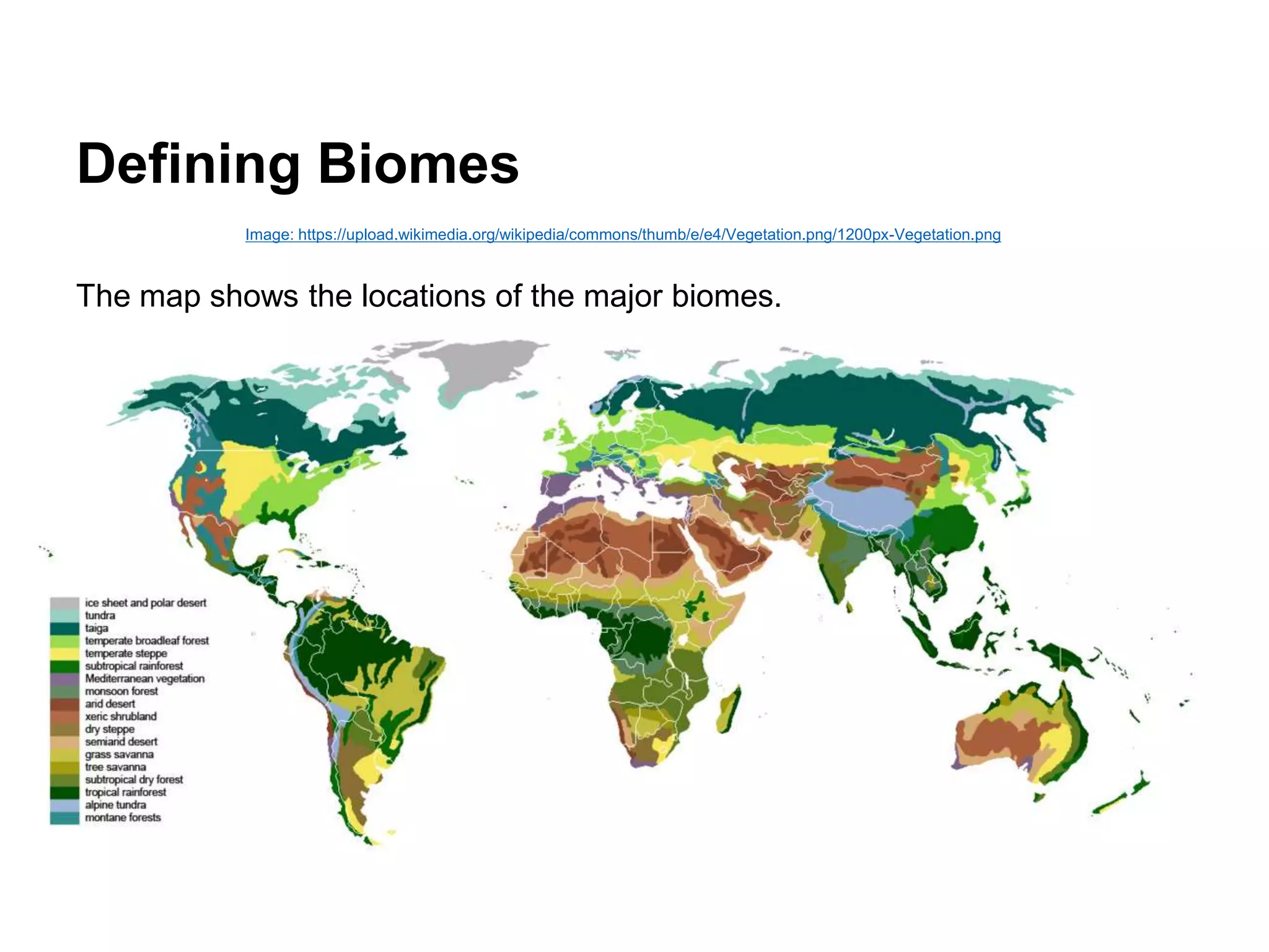 Overview of seven of earth's biomes | PPT
