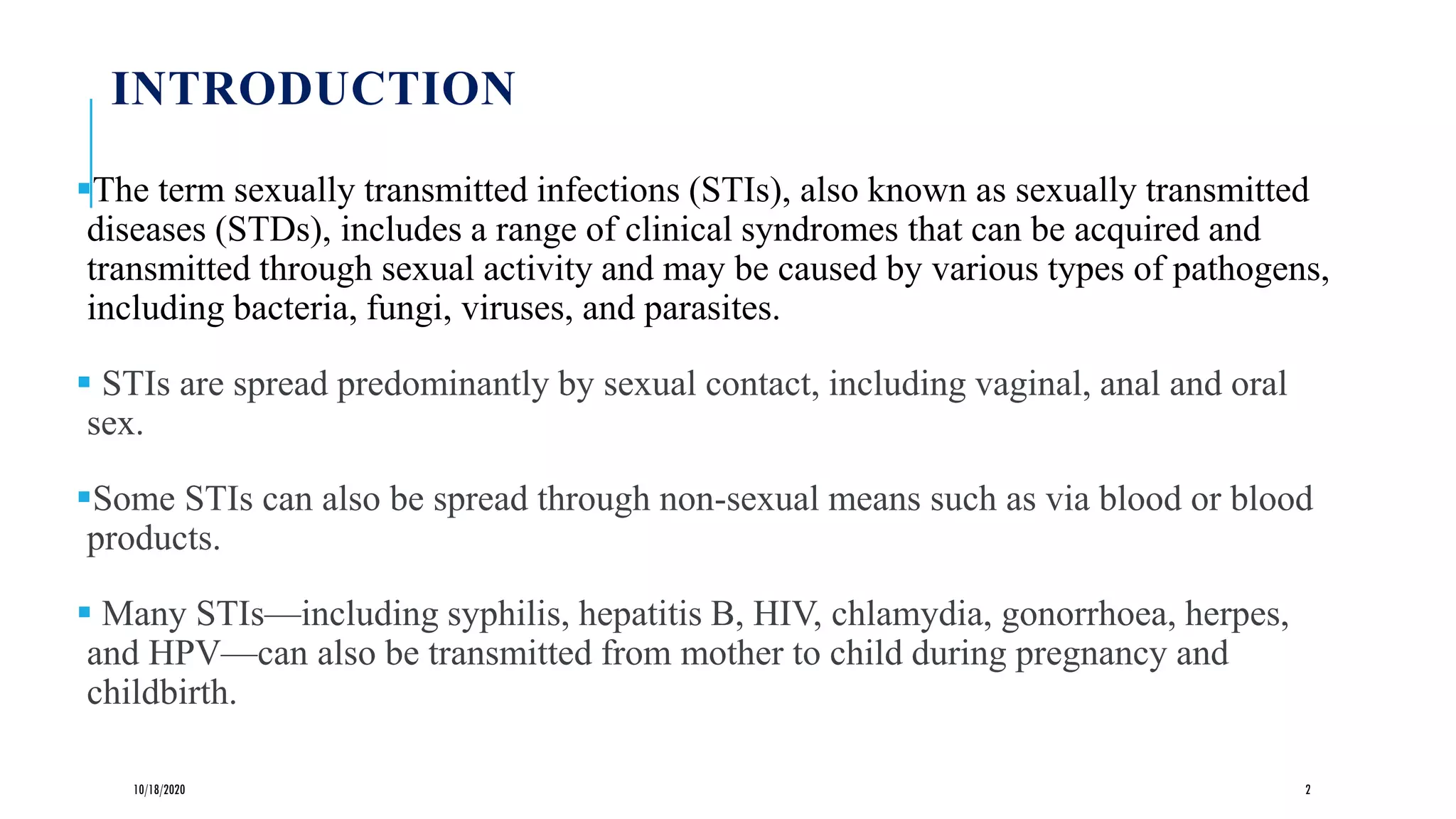 Overview of sexually transmitted infection | PDF