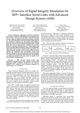 Overview of signal integrity simulation for sfp+ interface serial links with advanced design ...