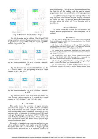 Overview of signal integrity simulation for sfp+ interface serial links with advanced design ...