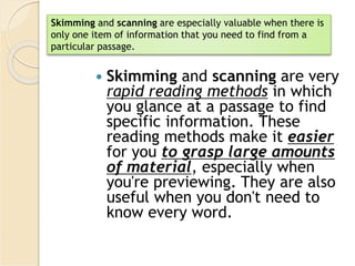 Overview of skimming and scanning.ppt | Internet for Beginners | Internet
