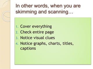 Overview of skimming and scanning.ppt | Internet for Beginners | Internet