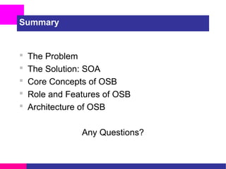 Overview of SOA and the role of ESB / OSB | PPT
