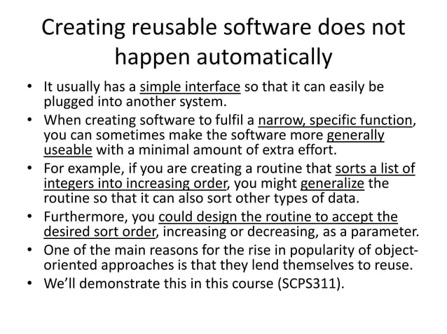 Overview Of Software Engineering Principles Scps311pptx