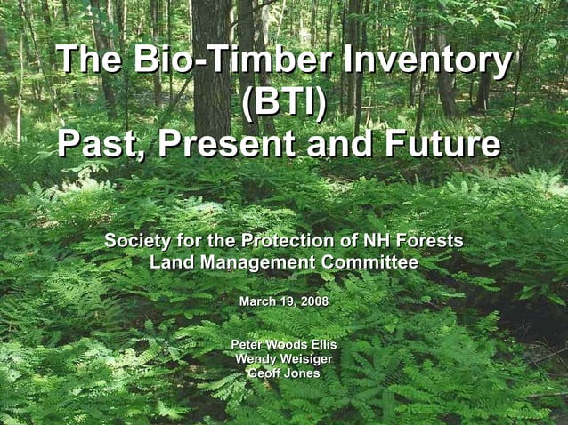 Overview Of SPNHF Bio Timber Inventory | PPT | Woodworking | Arts and ...