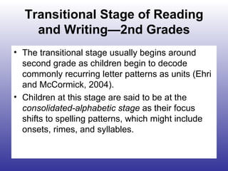 Overview of stages of reading and writing | PPT