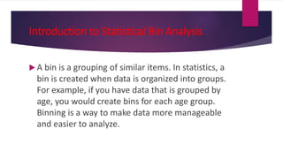 Overview of Statistical Bin Analysis and Its Uses in Semiconductor ...