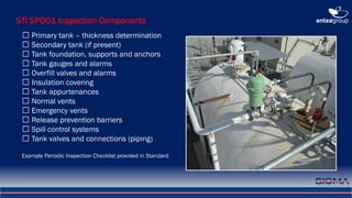 Overview of STI SP001 vs. API 653 Tank Inspections | PDF