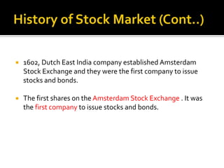 Overview Of Stock Market | PPTX