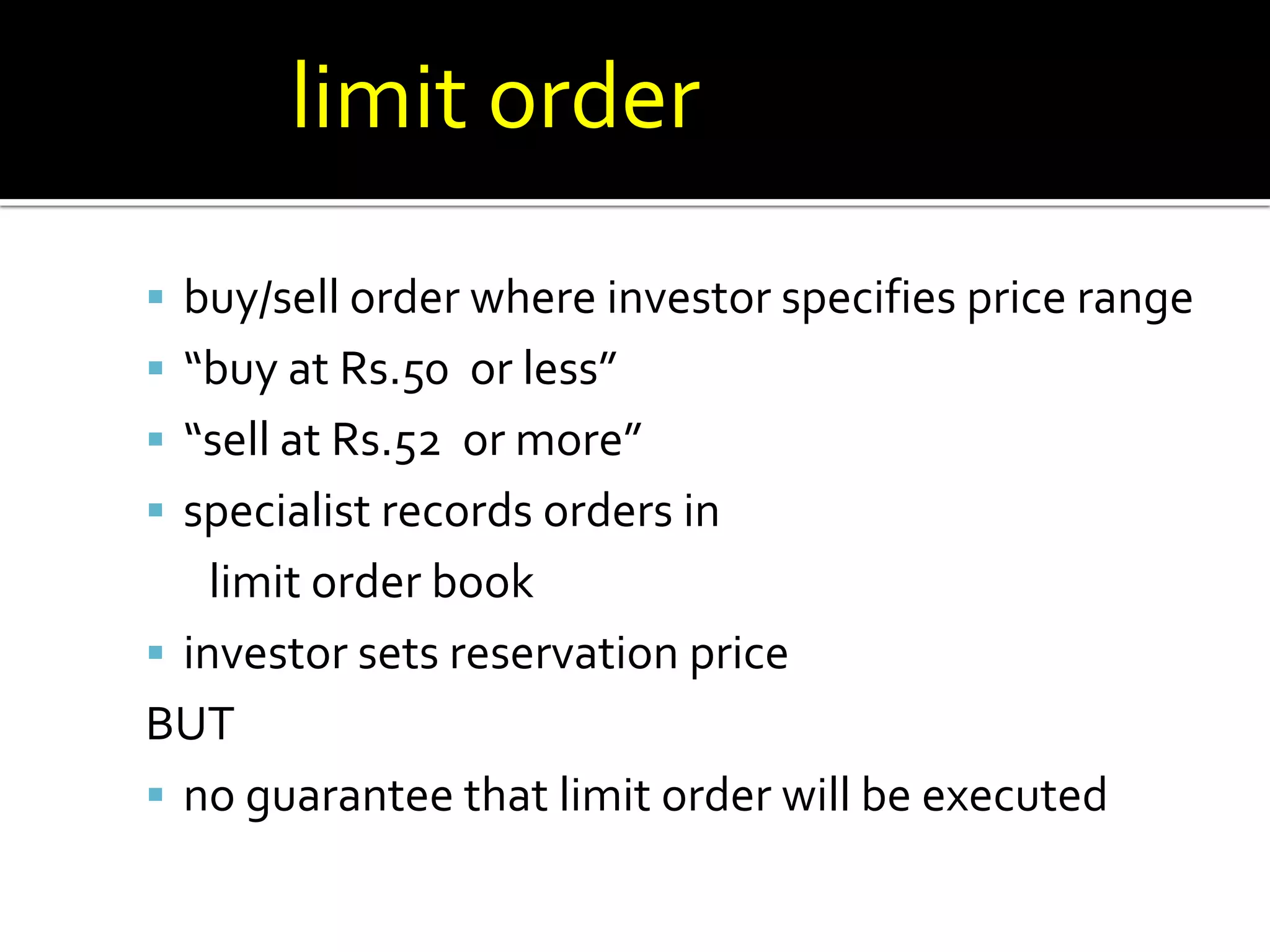 Overview Of Indian Stock Market | PPTX