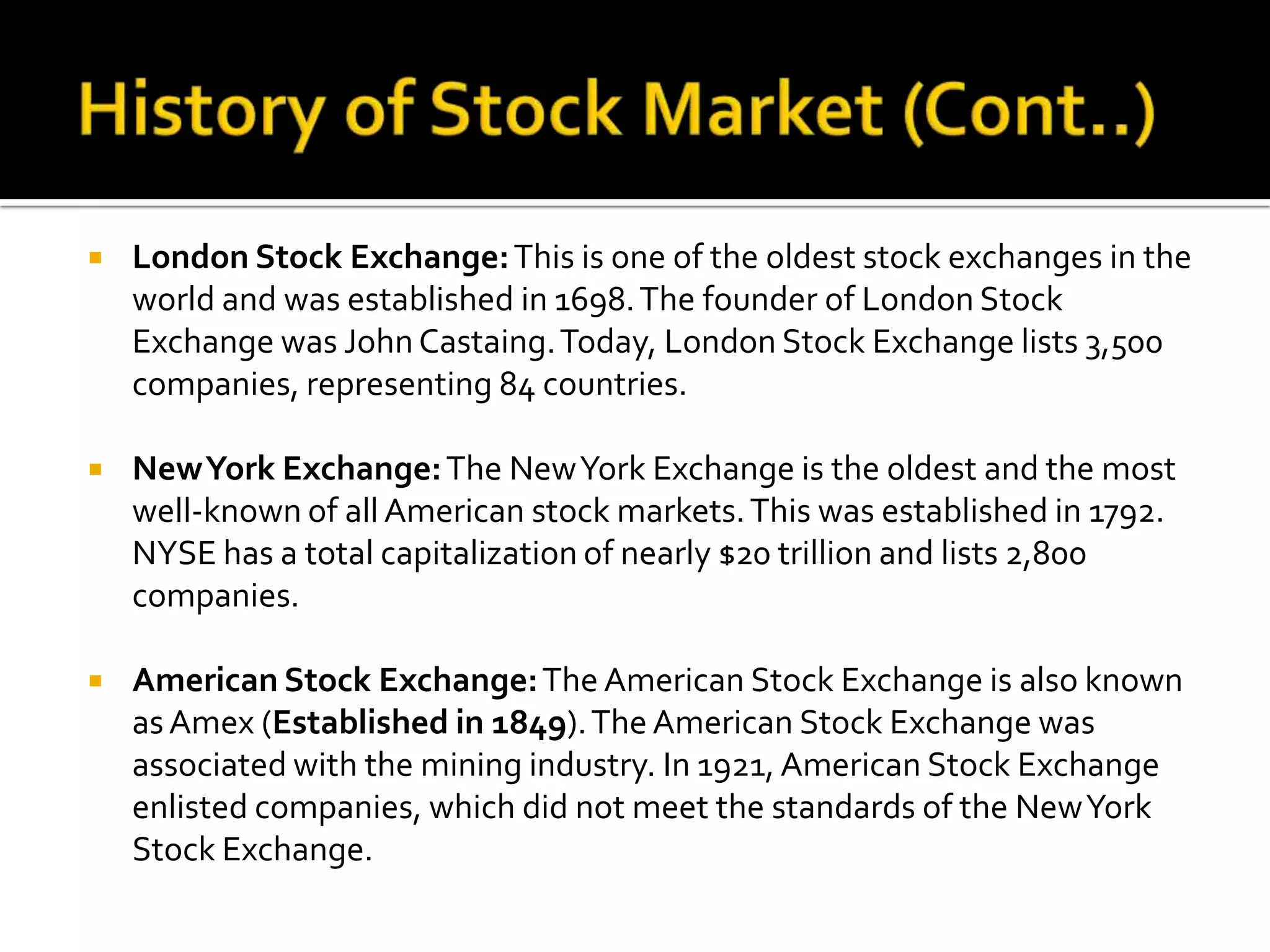 Overview Of Indian Stock Market | PPTX