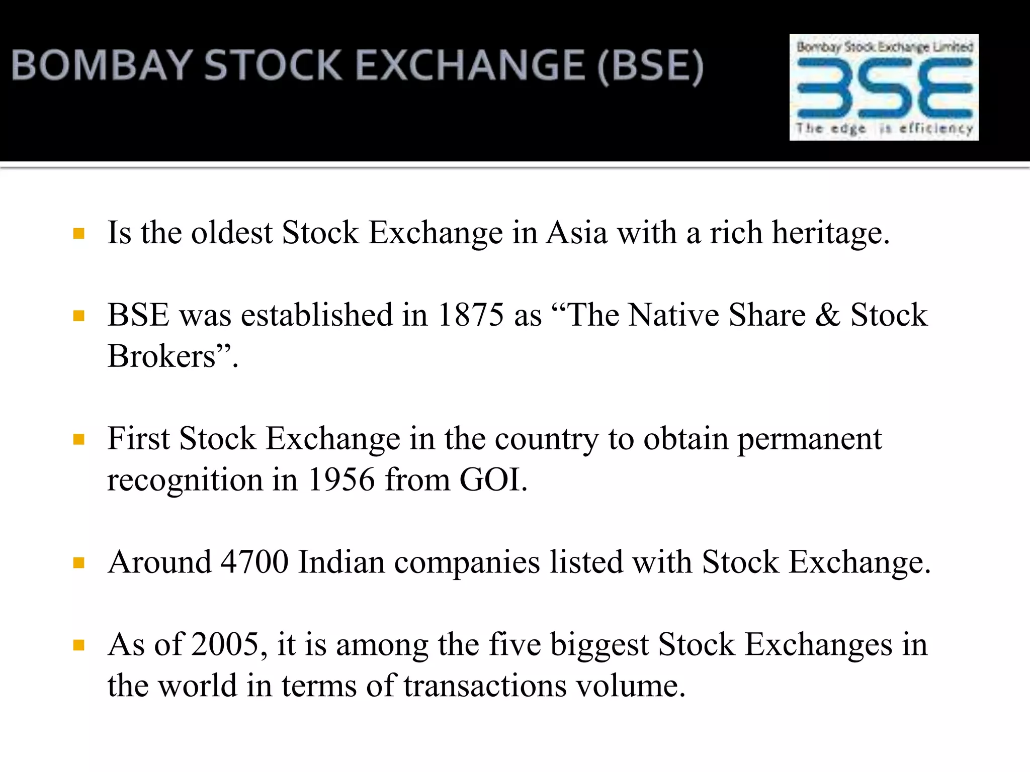 Overview Of Indian Stock Market | PPTX