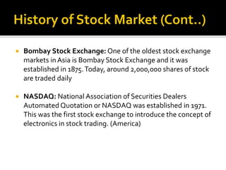 Overview Of Indian Stock Market | PPTX