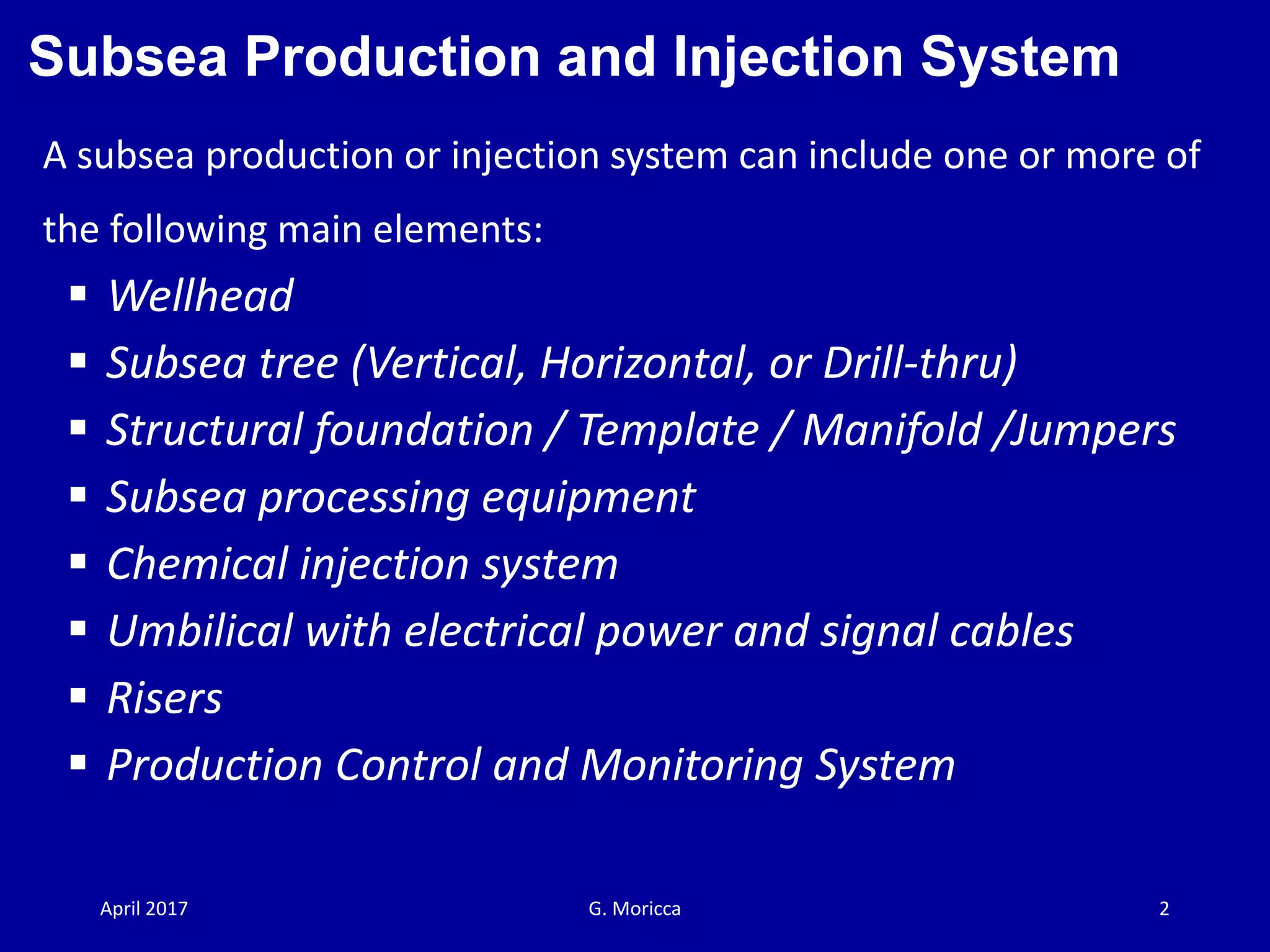 Overview of subsea production systems | PDF