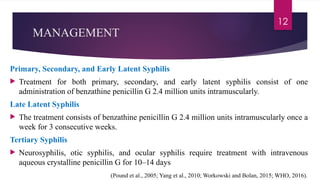 OVERVIEW OF SYPHILIS: Diagnosis and management | PPTX