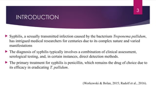 OVERVIEW OF SYPHILIS: Diagnosis and management | PPT