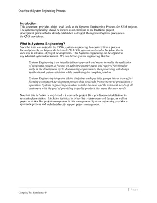 System Engineering with Project & Risk Management | PDF