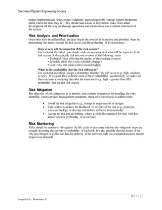 System Engineering with Project & Risk Management | PDF