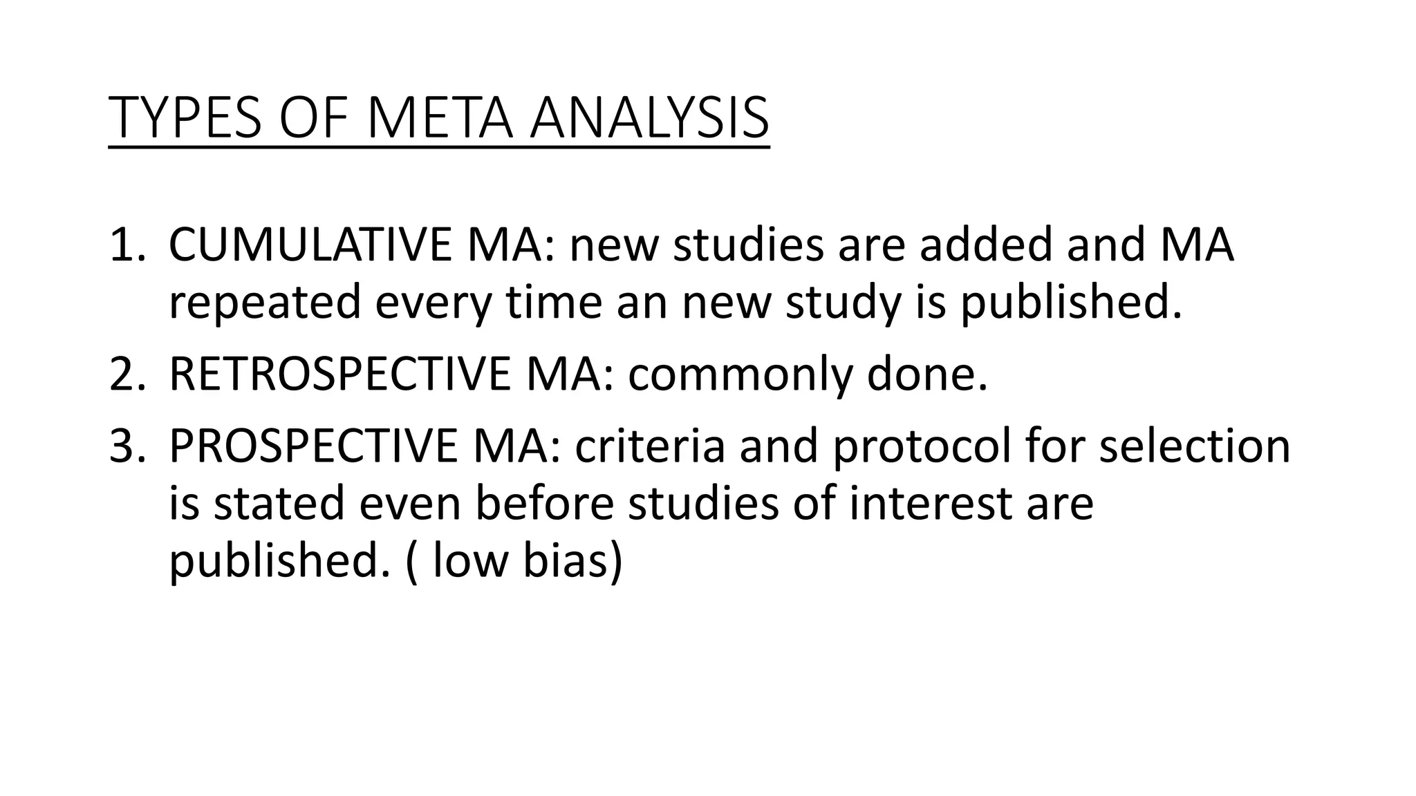Overview of systematic review and meta analysis | PPTX