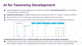 Overview of Taxonomies and Artificial Intelligence | PDF