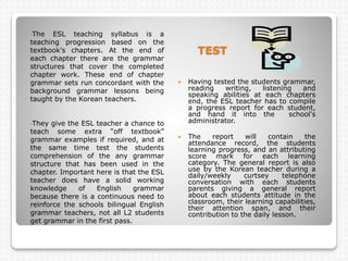 Overview of teaching english in non english speaking | PPTX