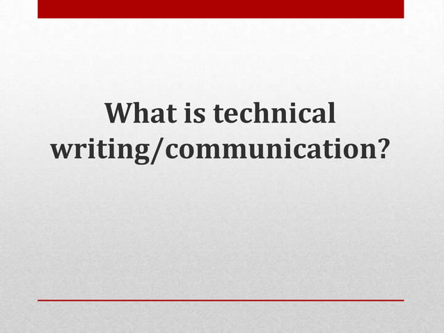 Overview of technical & scientific writing a2011 | PPT
