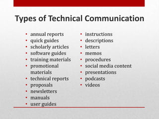 Overview of technical & scientific writing a2011 | PPTX